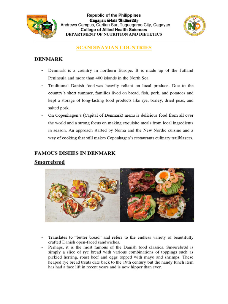 Scandinavian Countries - Handout | PDF | Curing (Food Preservation) | Foods