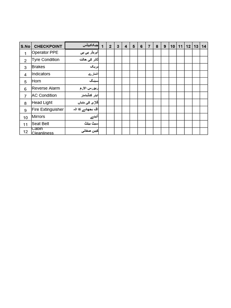 Daily Inspection Checklist-Crawler crane | PDF