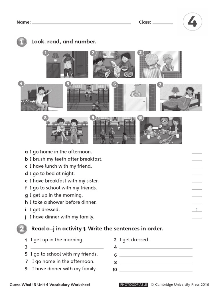 Guess What - 3 - AE - Unit 4 - Vocabulary - Worksheet | PDF
