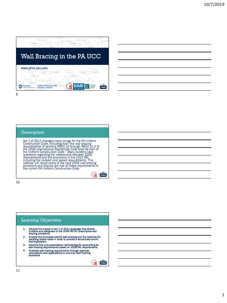 Wall Bracing in The PA UCC HANDOUTS | PDF | Uniform Commercial Code | Wall