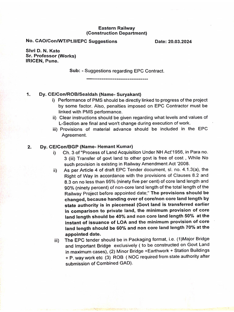 Suggestions Regarding EPC Contract | PDF