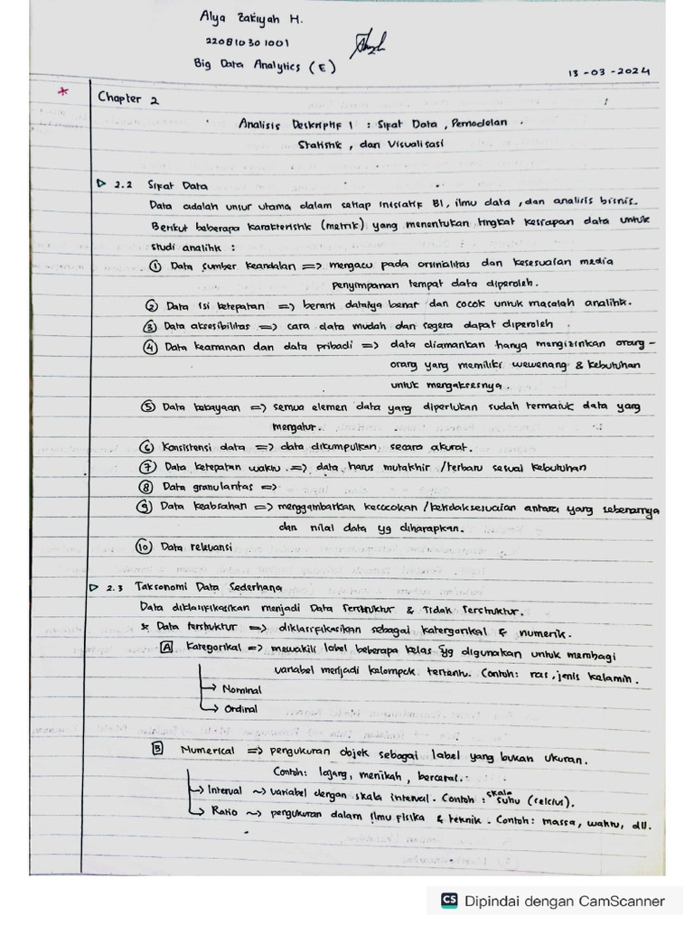Alya - Resume Bab 2 - Big Data (E) | PDF