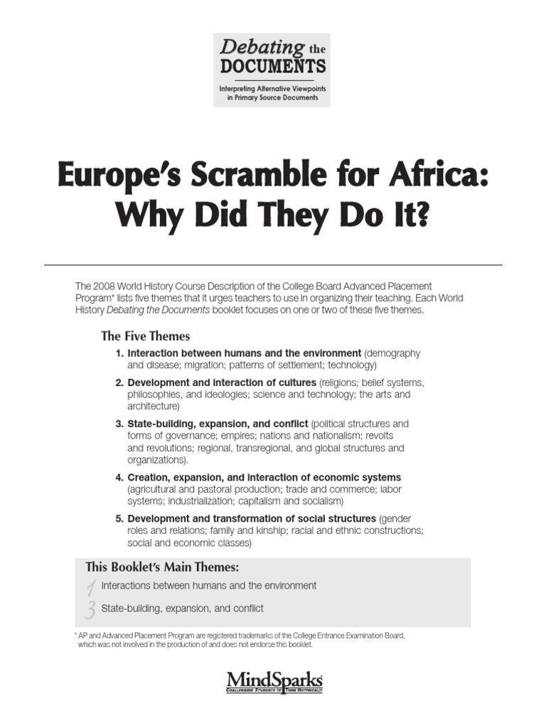 Colonial Primary Sources (Scramble for Africa) | PDF | British Empire