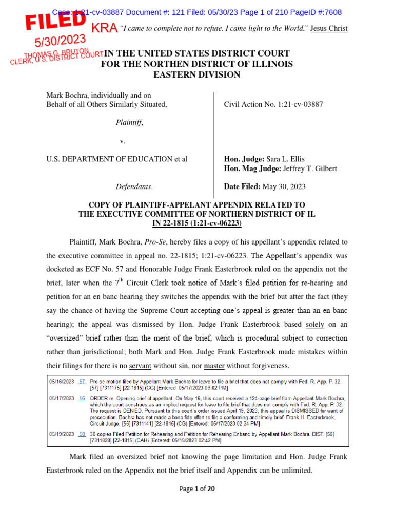 Appendix Related To Executive Committee in 22-1815 (121-cv-06223) | PDF | Prosecutor | Supreme ...