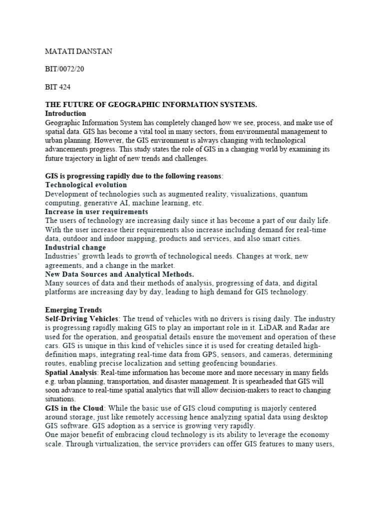 Matati Danstan Gis | PDF