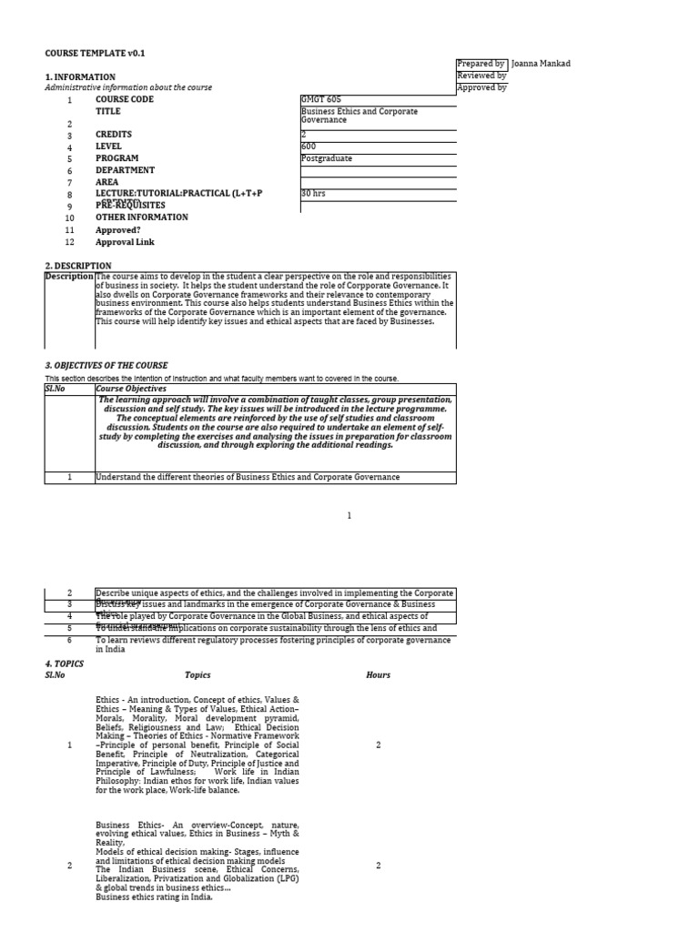 GMGT605 -BECG 2023-24 | PDF | Governance | Corporate Governance