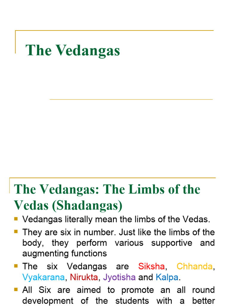 Week-2 Limbs of Vedas (Shadangas) | PDF | Religion & Spirituality
