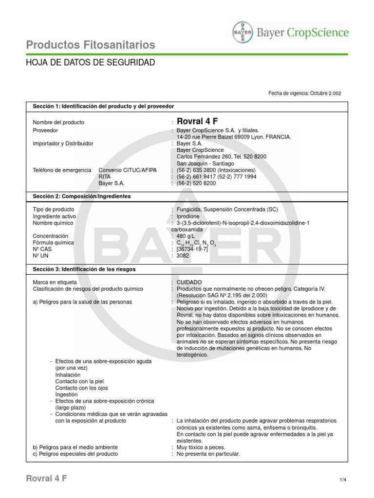 ROVRAL | PDF | Agua | Bronquitis