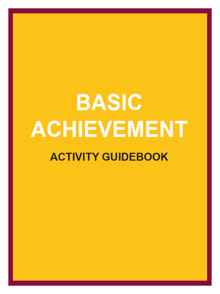 Basic 20achievement 20activity 20guidebook | PDF