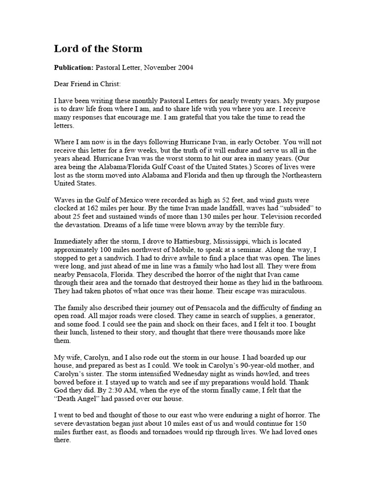 November 2004 - Lord of The Storm | PDF | Jesus | Natural Disasters