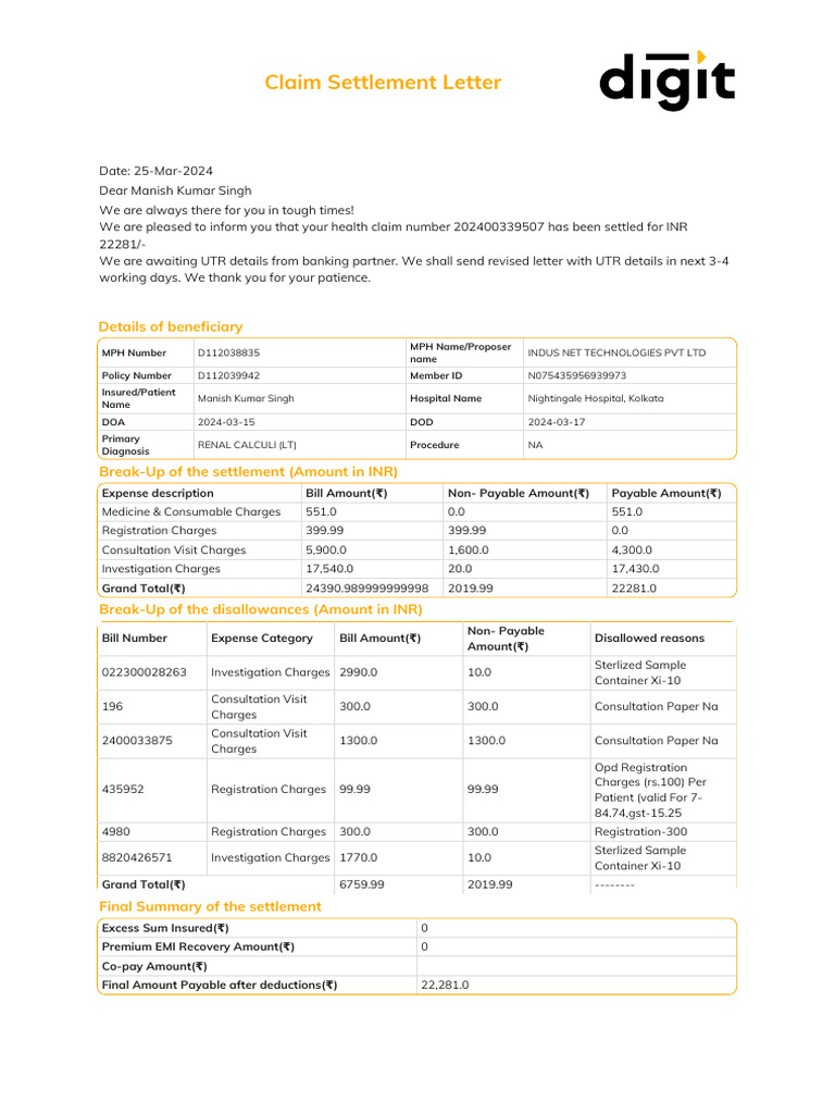 Settlement Letter Details 20240325-114122 | PDF | Public Services ...