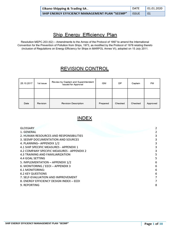 Ship Energy Efficiency Plan Guide | PDF | Environmental Issues ...