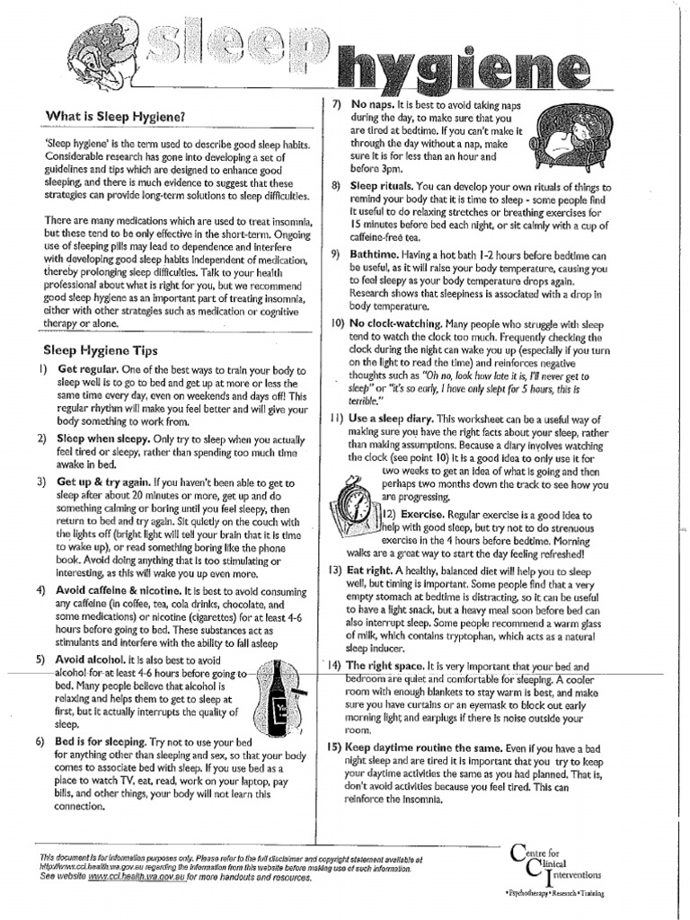 Sleep Hygiene | PDF