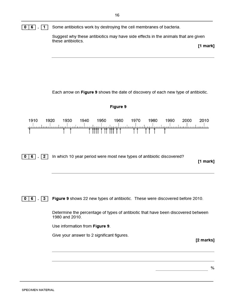 Question 6 – Biology Paper 2 Specimen Set 1 Foundation Aqa Combined ...
