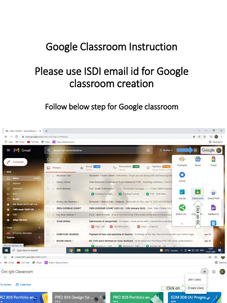 Google Classroom Instruction for faculty | PDF