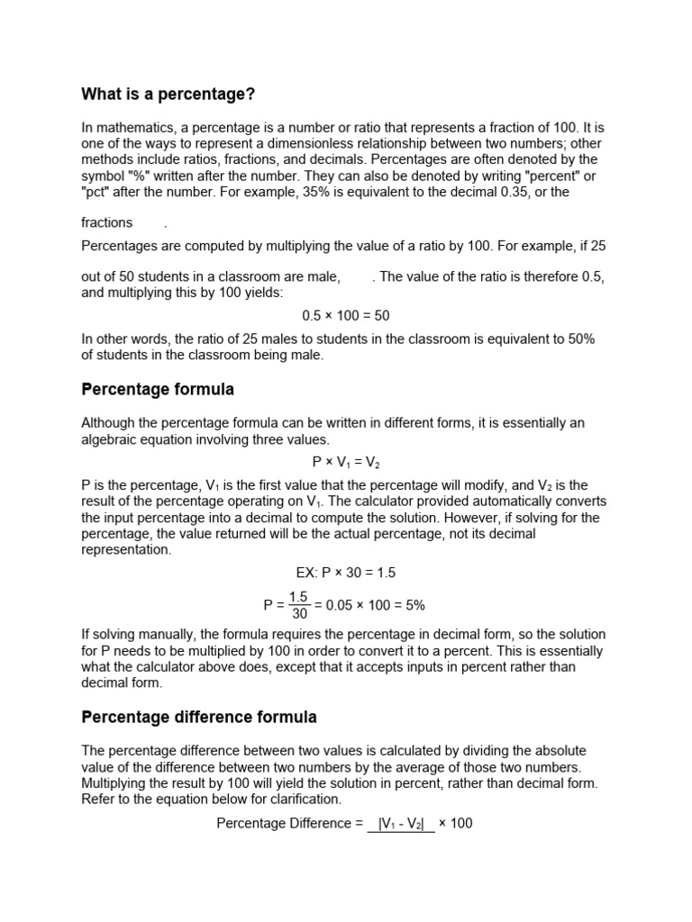 Percentage_Calculator | PDF | Percentage | Numbers