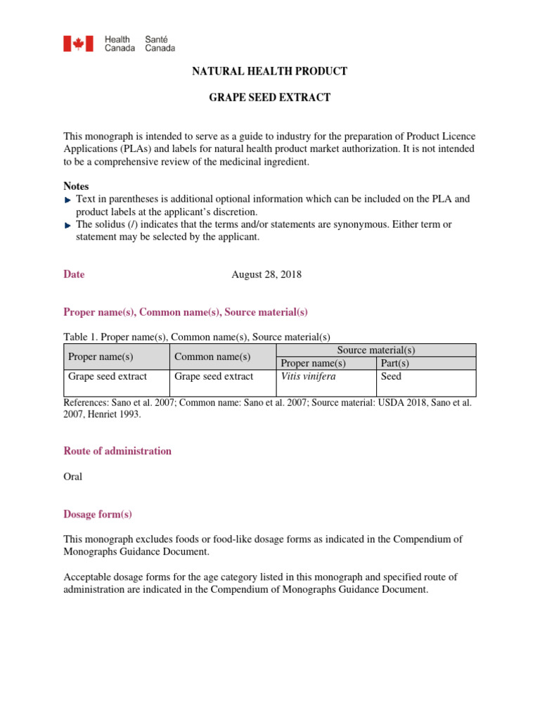 Mono Grape-Seed-Extract English | PDF | Allergy