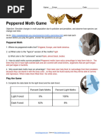 Peppered Moth Game | PDF