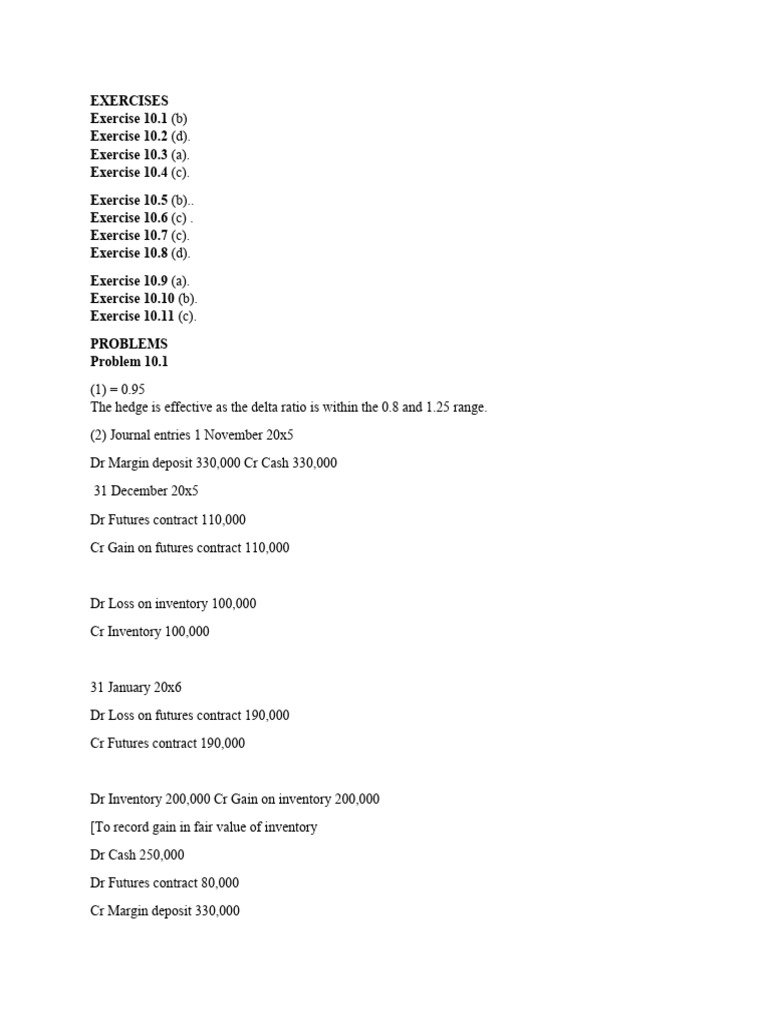 T4 - CCTC - Hedging - Dap Ap BT Theo Sach - Gui SV | PDF | Hedge (Finance) | Futures Contract
