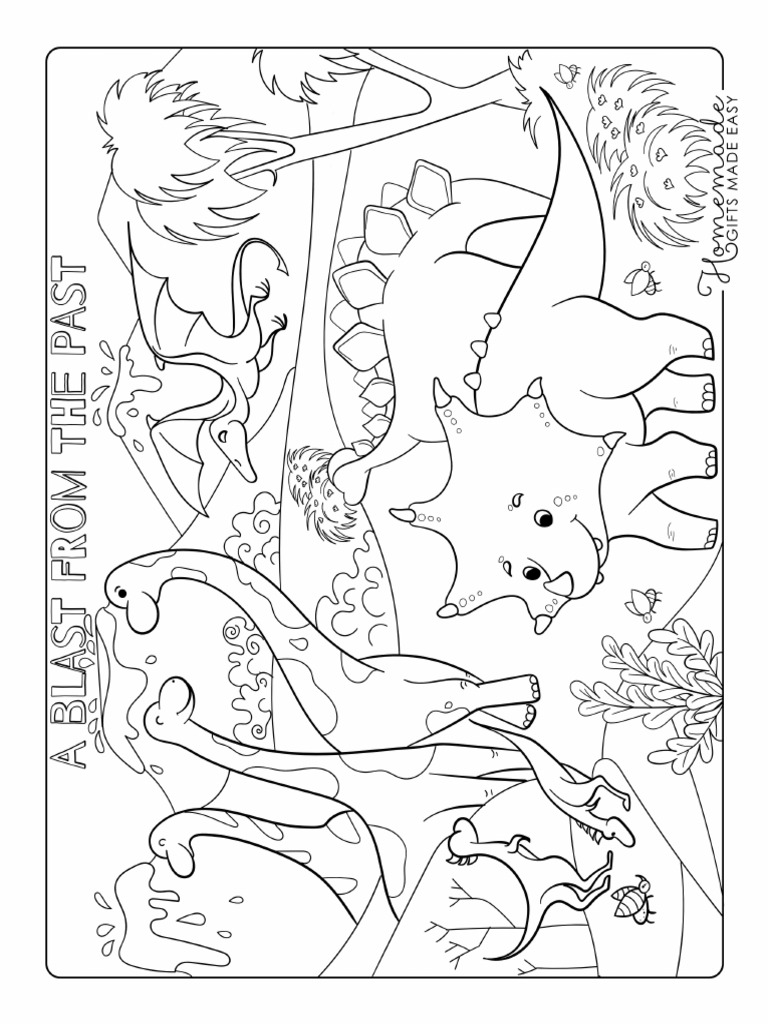 dinosaur-coloring-pages-prehistoric-scene-lots-of-dinosaurs | PDF