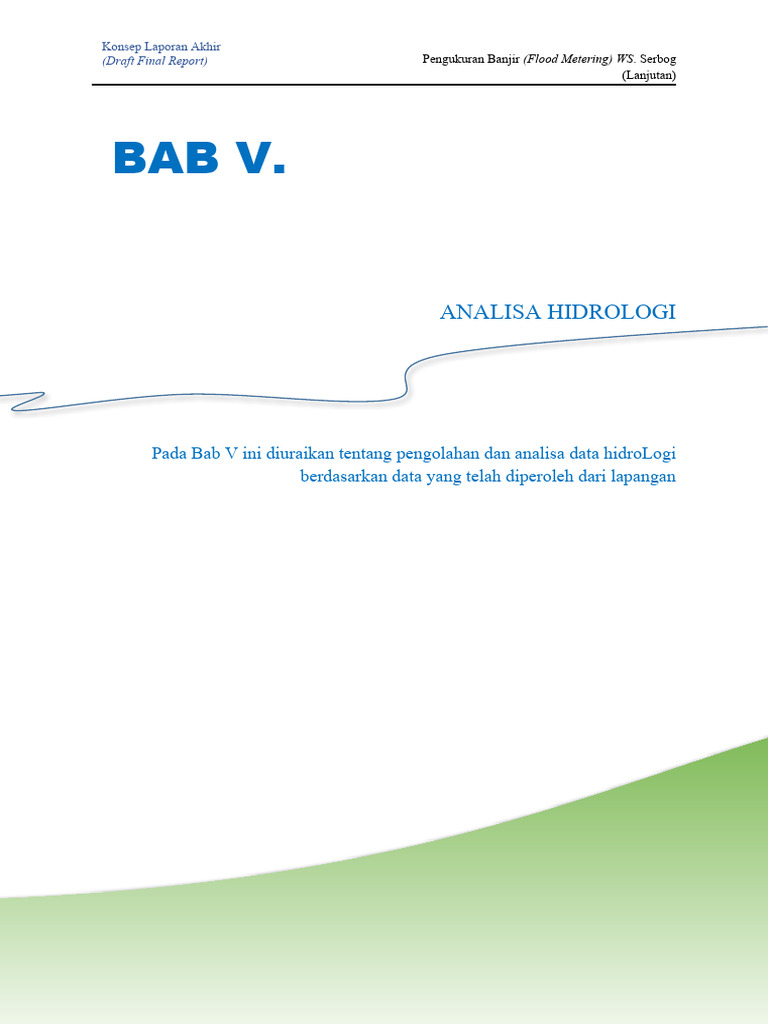 Bab 5 - Analisa Hidrologi - Han | PDF