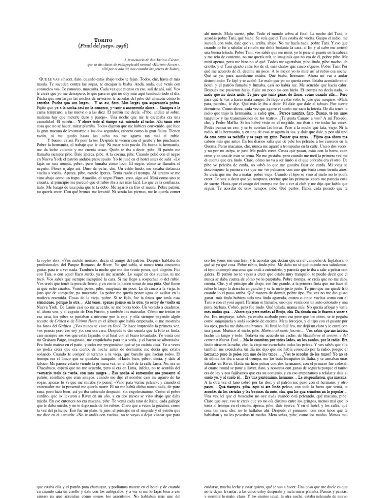 Cortázar, Julio - Torito | PDF