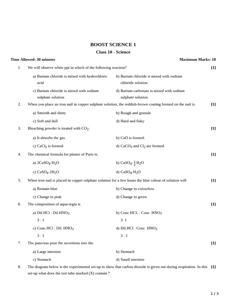Boost Science 1 | Download Free PDF | Hydrochloric Acid | Myopia