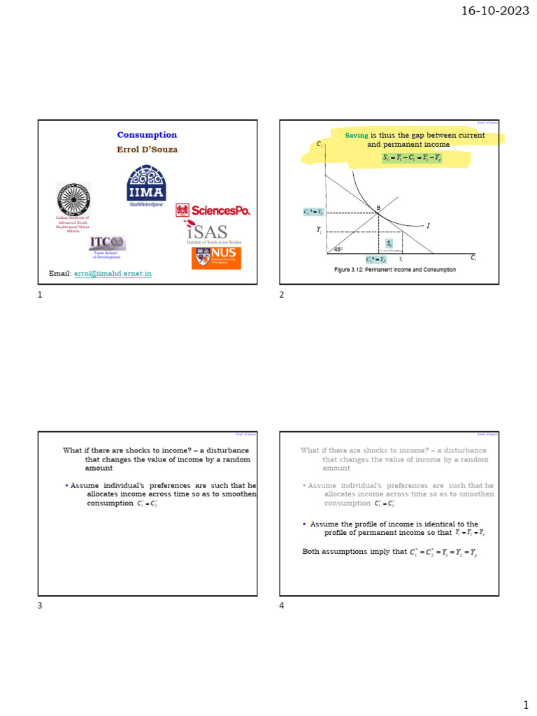 Session 5 Consumption Pdf Interest Consumption Economics