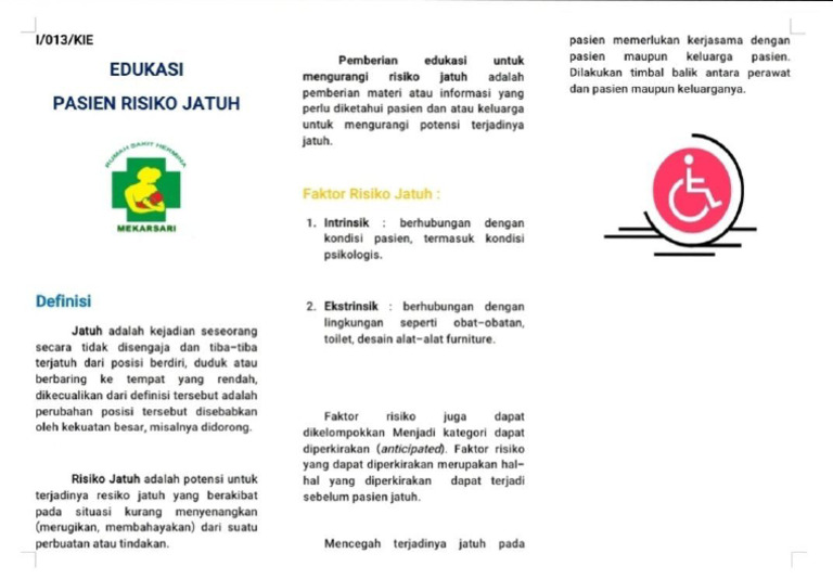 Leaflet Resiko Jatuh | PDF