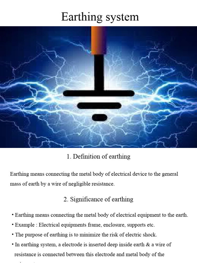 Earthing System | PDF | Electrical Components | Electric Power
