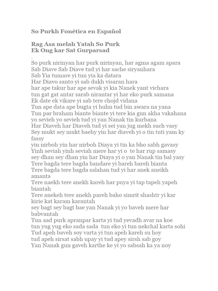So Purkh | PDF