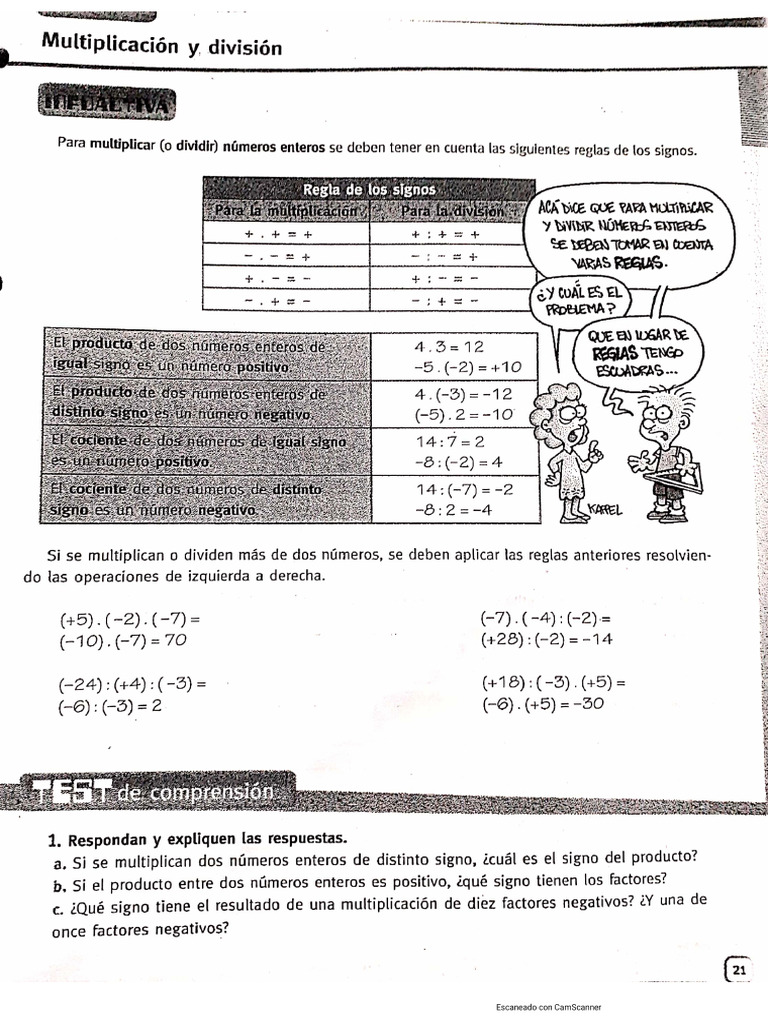 Multiplicacin y Divisin de N Enteros | PDF