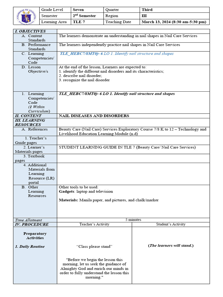 DLP nailDiseaseAndDisorder Day3 | PDF | Nail (Anatomy)