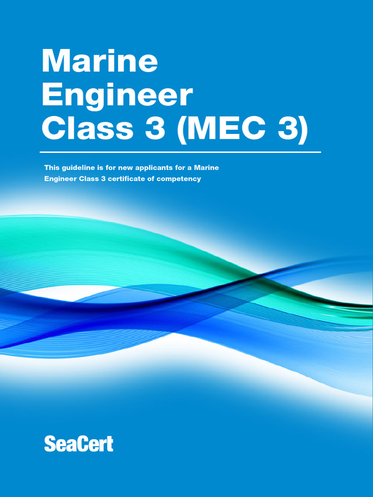 Marine Engineer Mec3 Certificate MNZ Guideline | PDF | Shipping