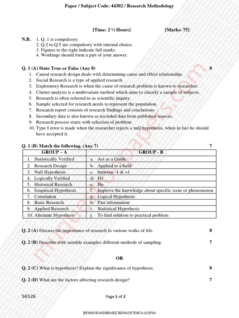 Tybbi Sem5 RM Nov18 | PDF