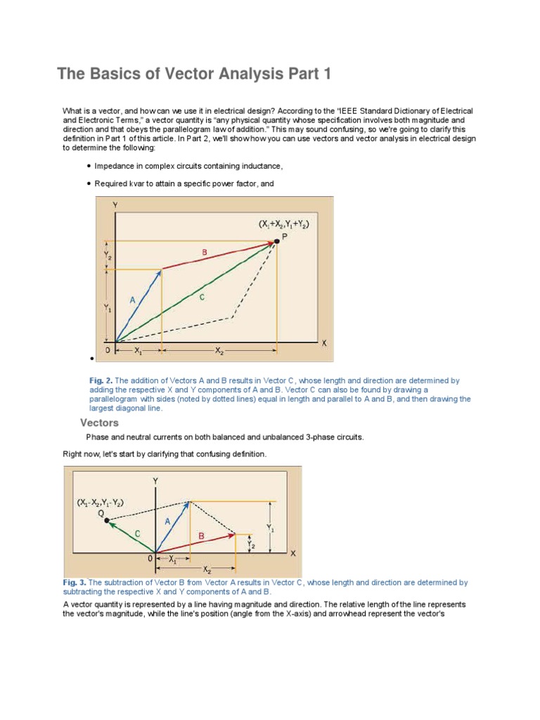 The Basics of Vector Analysis | PDF | Series And Parallel Circuits ...