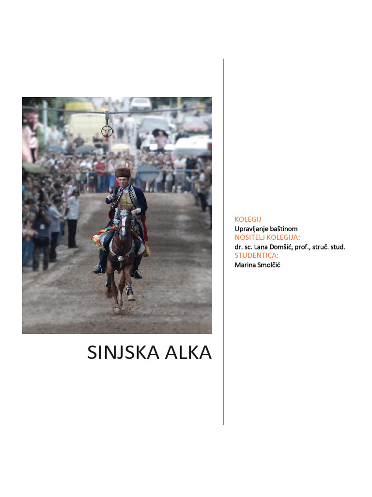 Sinjska Alka | PDF