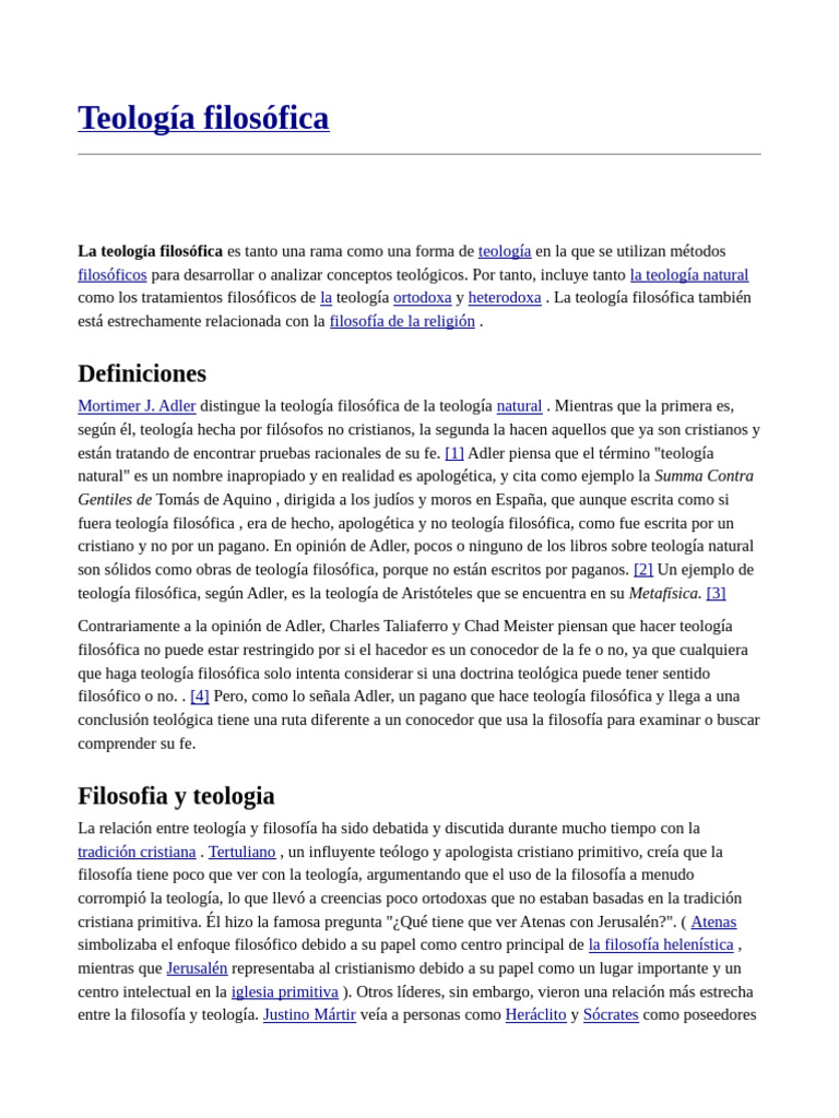 Teología Filosófica: Conceptos y Debates | PDF | Teología | Cristología