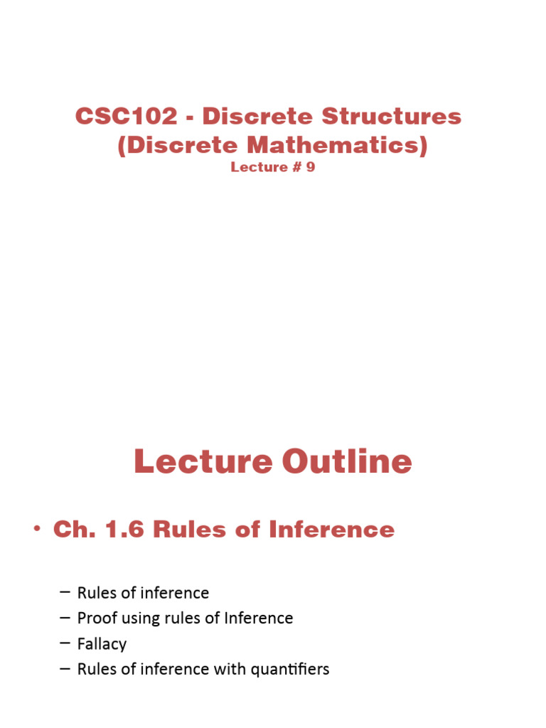 L09 Inference II Sp24 | PDF | Argument | Inference