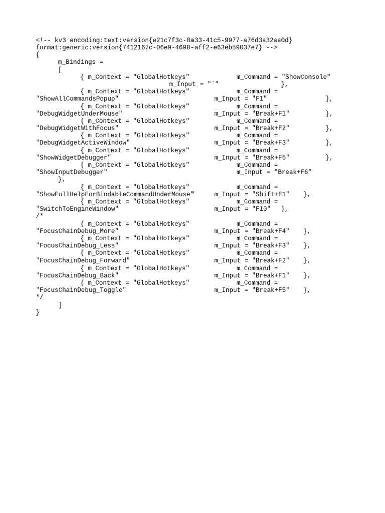 Global Key Bindings | PDF