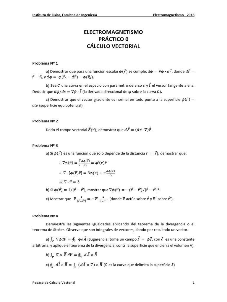 Repaso de Cálculo Vectorial | PDF | Vector Euclidiano | Integral