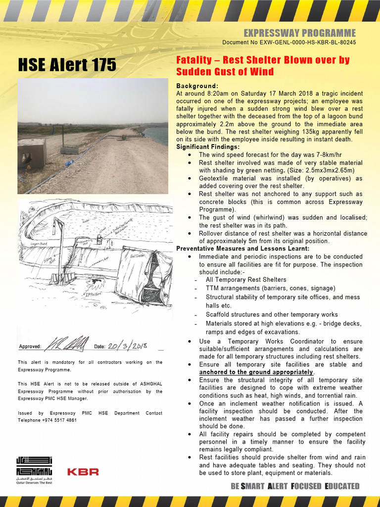 HSE Alert: Fatal Incident on Expressway | PDF | Wound | Meteorology