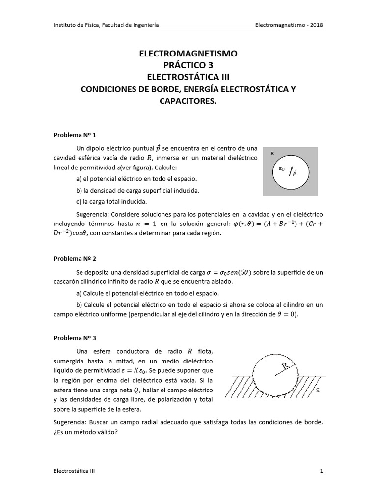 Practico3_2018 | PDF | Capacidad | Condensador