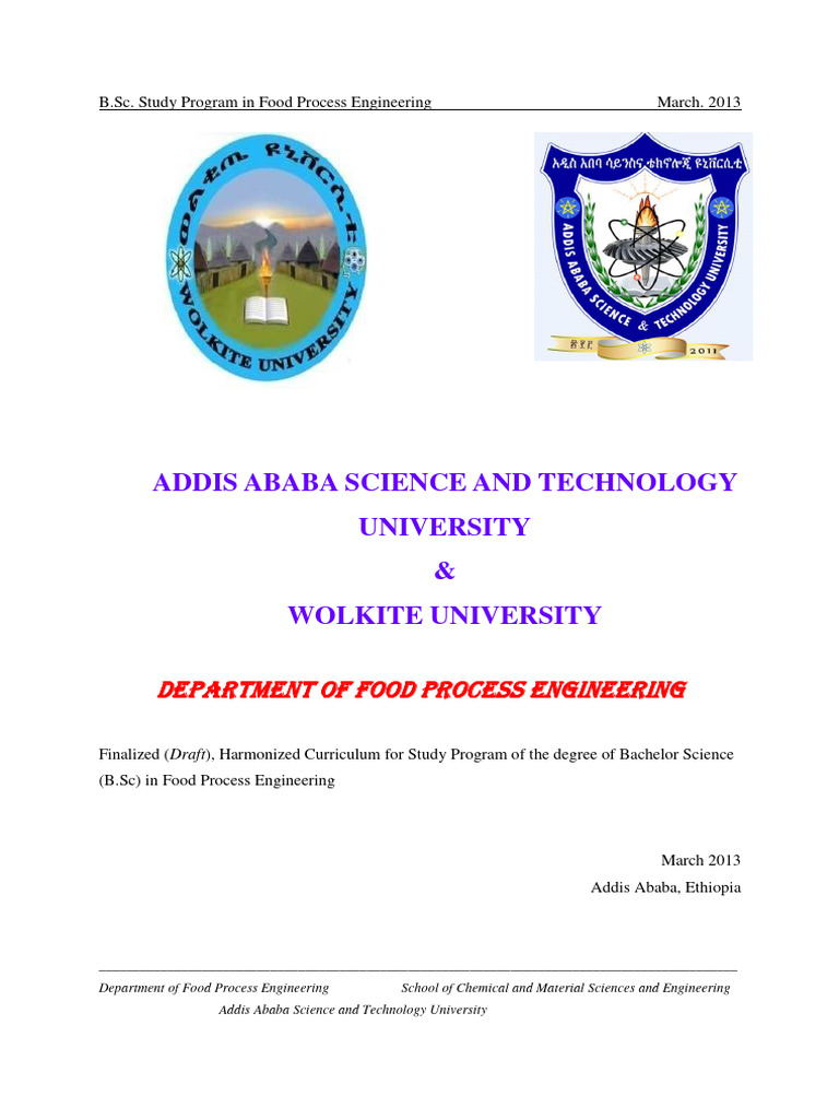 B.Sc. Food Process Engineering Curriculum | PDF | Engineering | Curriculum