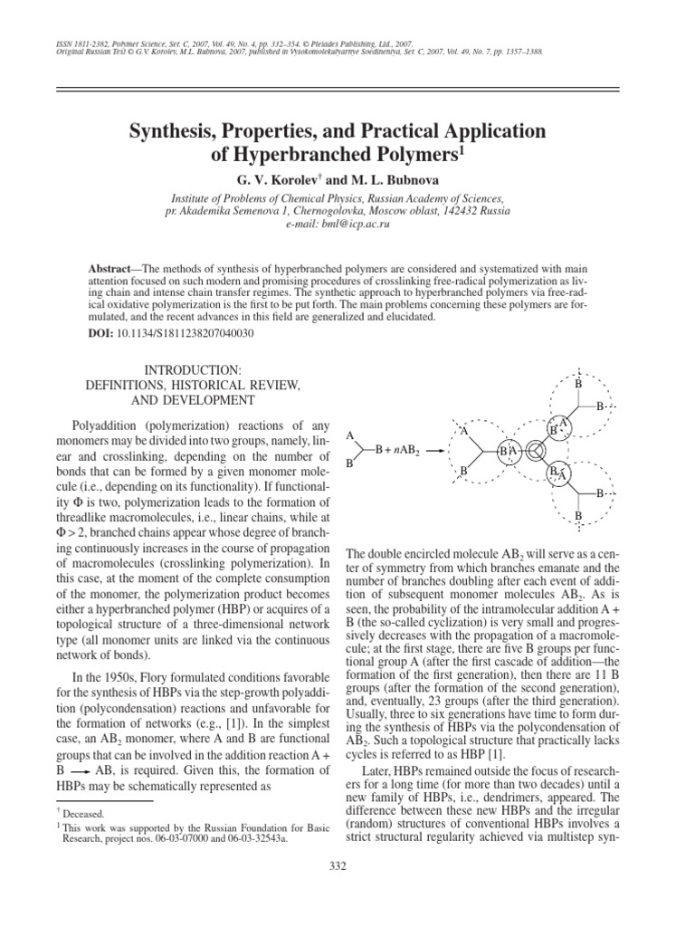Review Synthesis Properties and Practical Application | PDF | Polymers ... Review Synthesis Properties and Practical Application | PDF | Polymers ...