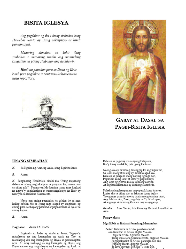Bisita Iglesia Guide Tagalog | PDF