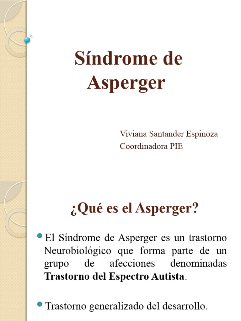 Síndrome de Asperger y sus características | PDF | Síndrome de Asperger ...