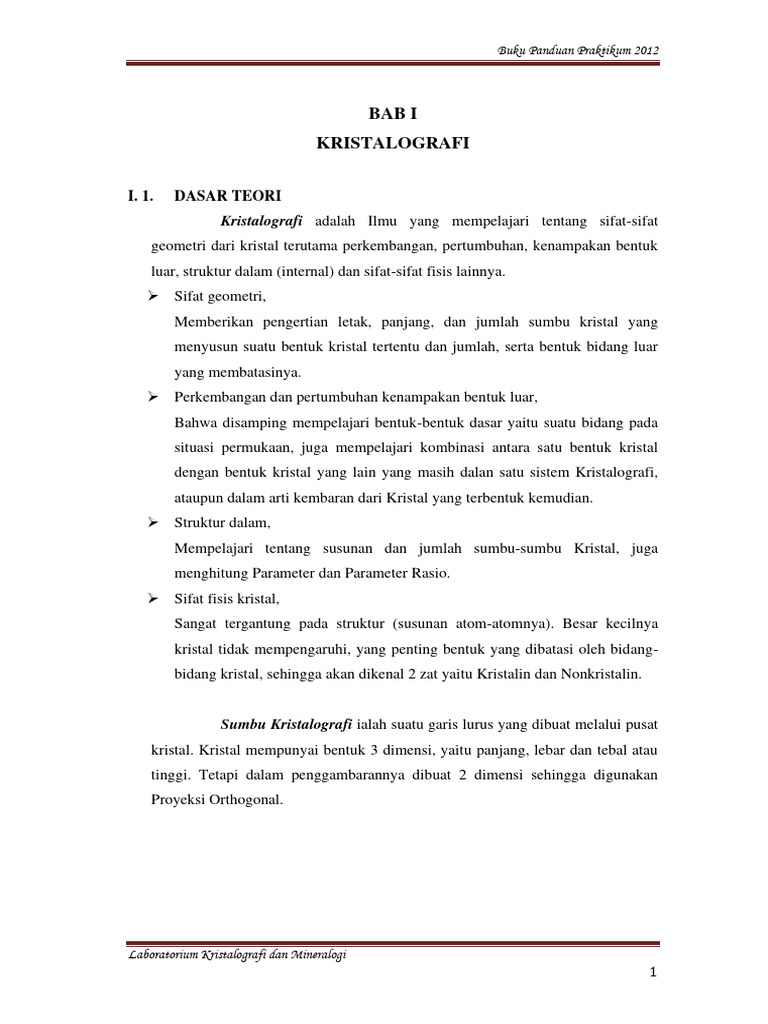 Materi 4 - Kristalografi & Mineralogi | PDF