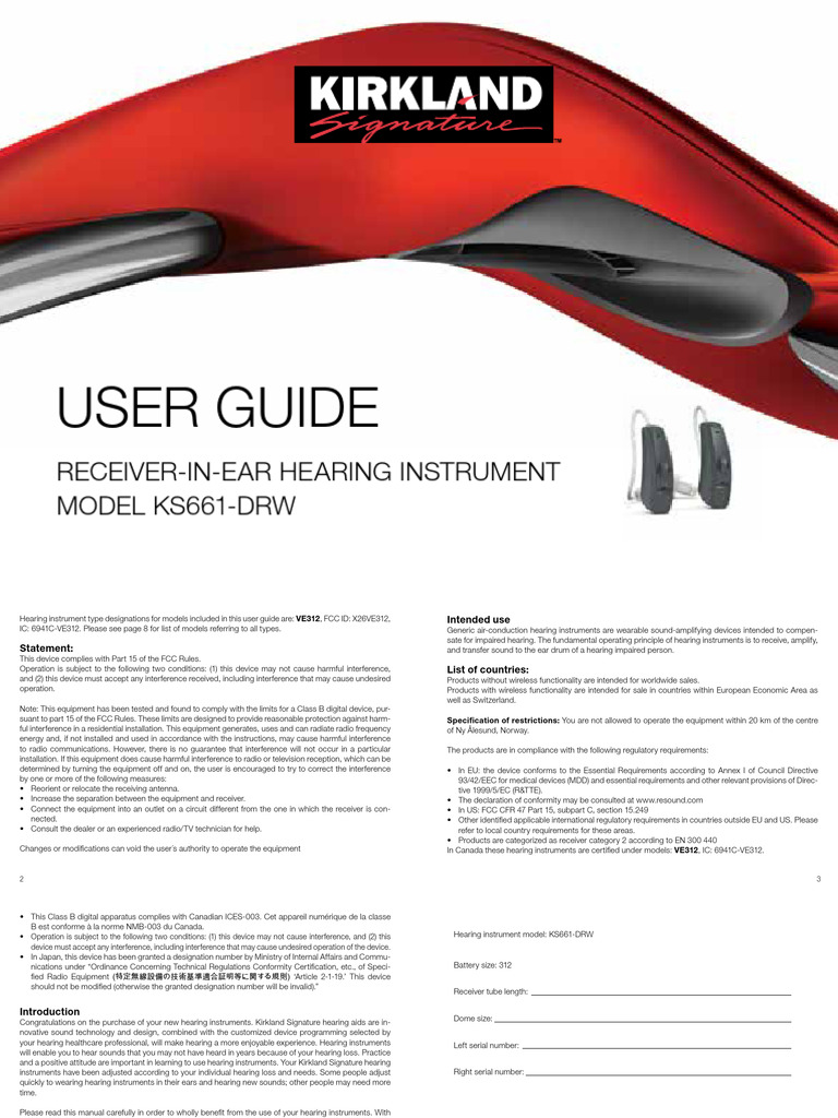 KS 6.0 Hearing Aid User Guide FINAL | PDF