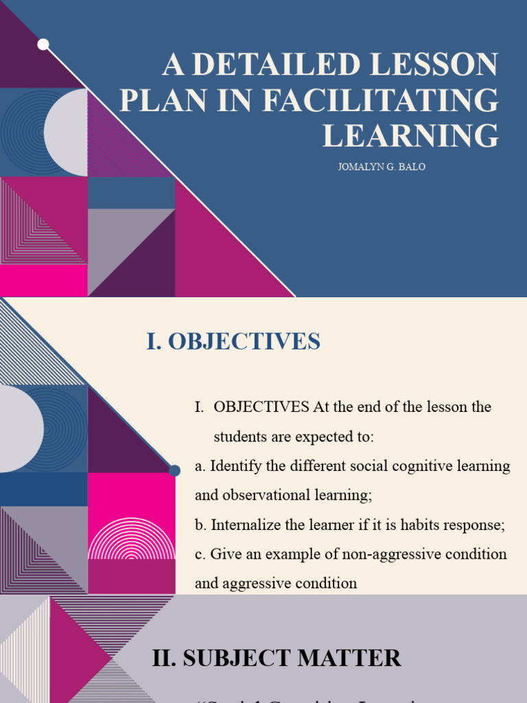 A Detailed Lesson Plan in Facilitating Learning | PDF | Learning | Psychology
